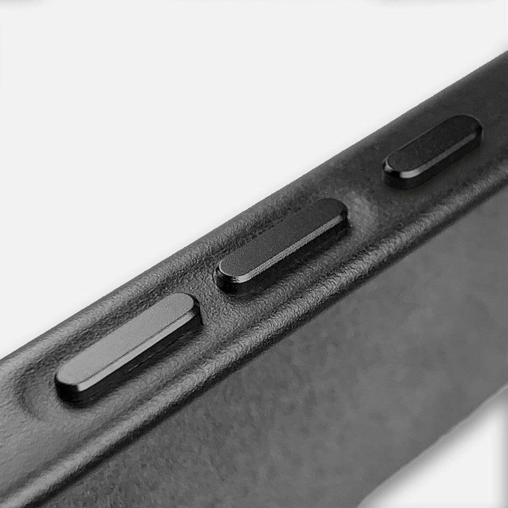Full Leather Case - Charcoal - MagSafe iPhone 15 Plus by Keyway Designs