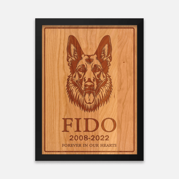Custom Engraved Dog Memorial Board | Personalized Wood Wall Art by ...