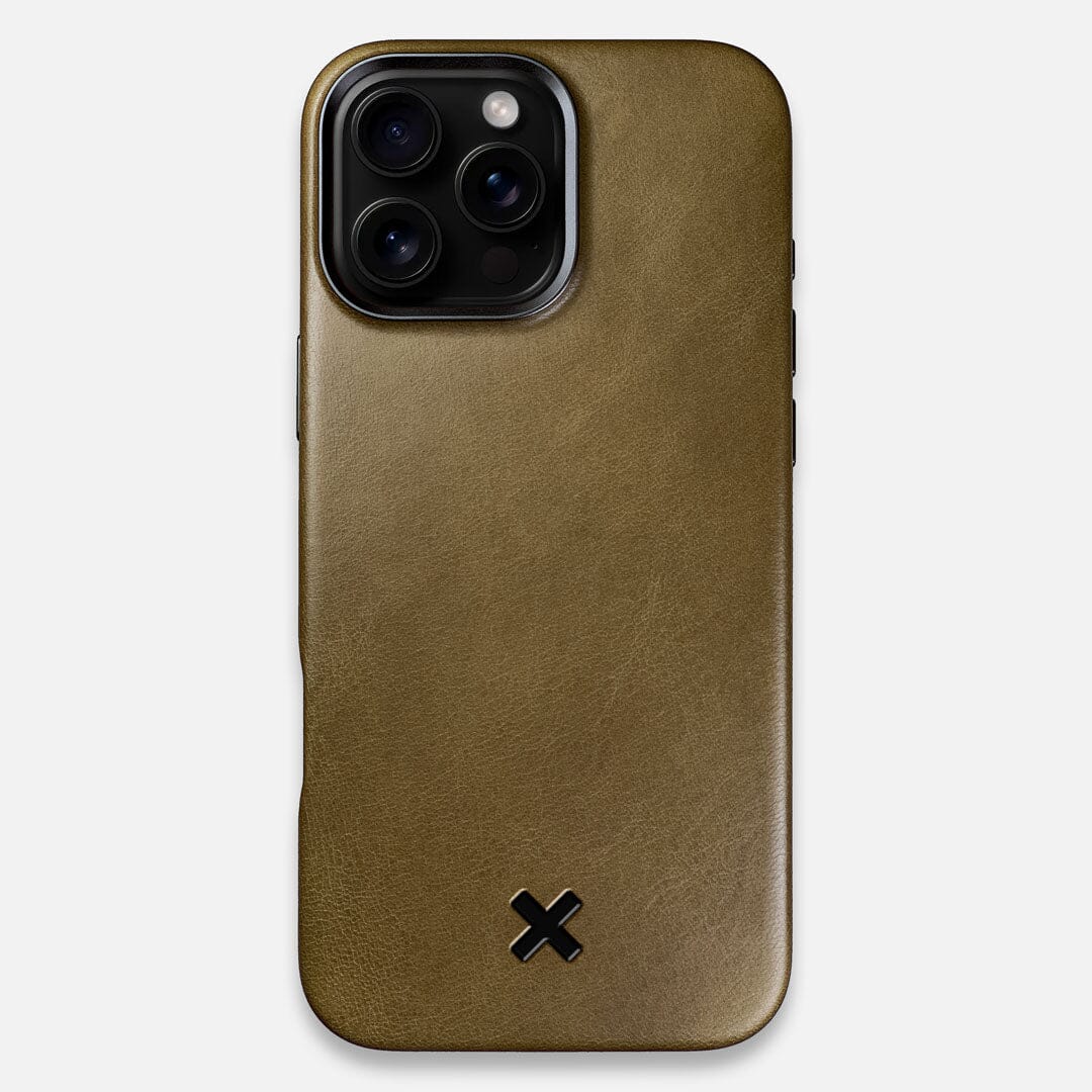 Full Leather Case - Olive - MagSafe iPhone 16 Pro Max by Keyway Designs