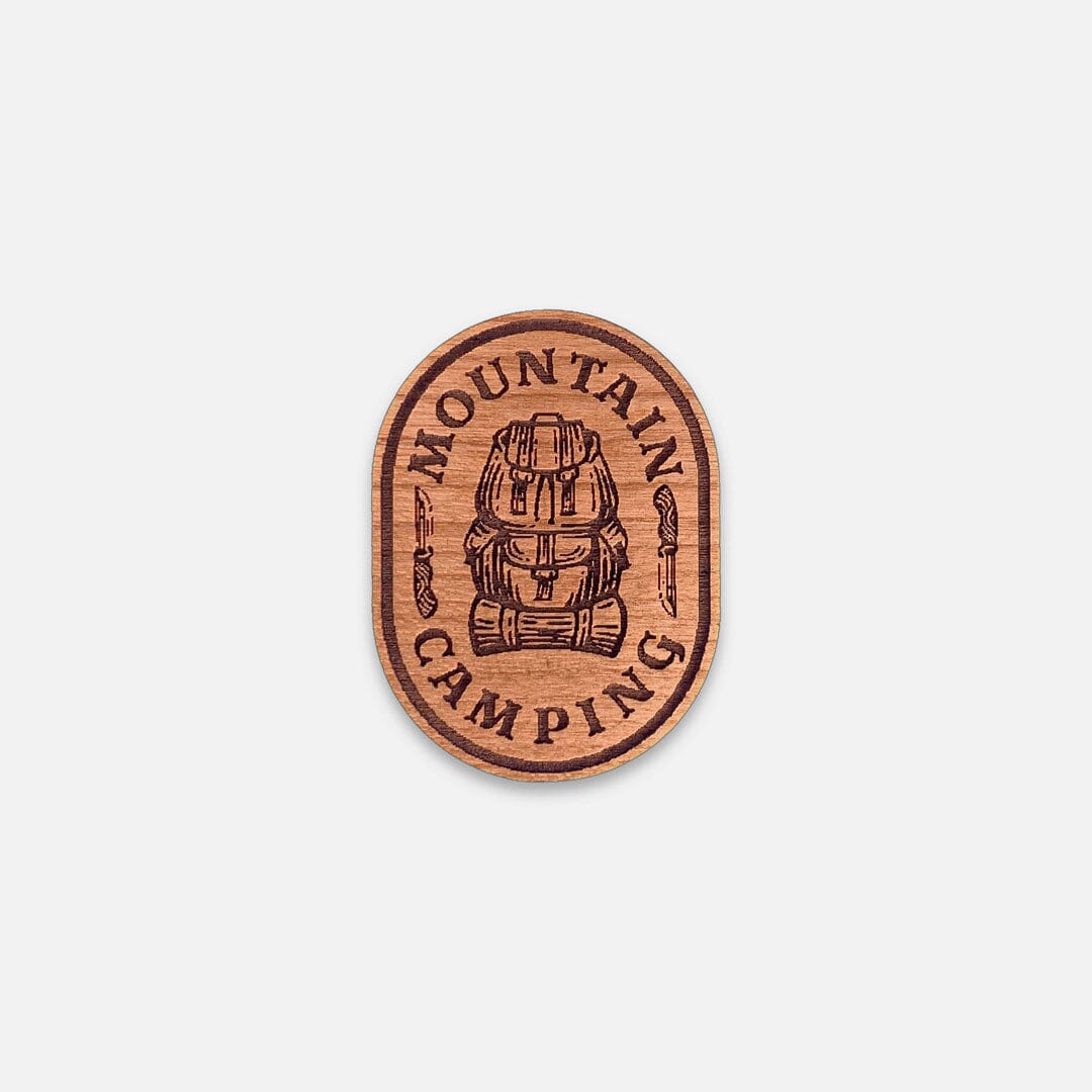 KEYWAY | Mountain Camping - High Quality Wooden Pin, Made in Canada