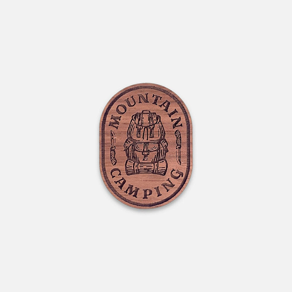 KEYWAY | Mountain Camping - High Quality Wooden Pin, Made in Canada