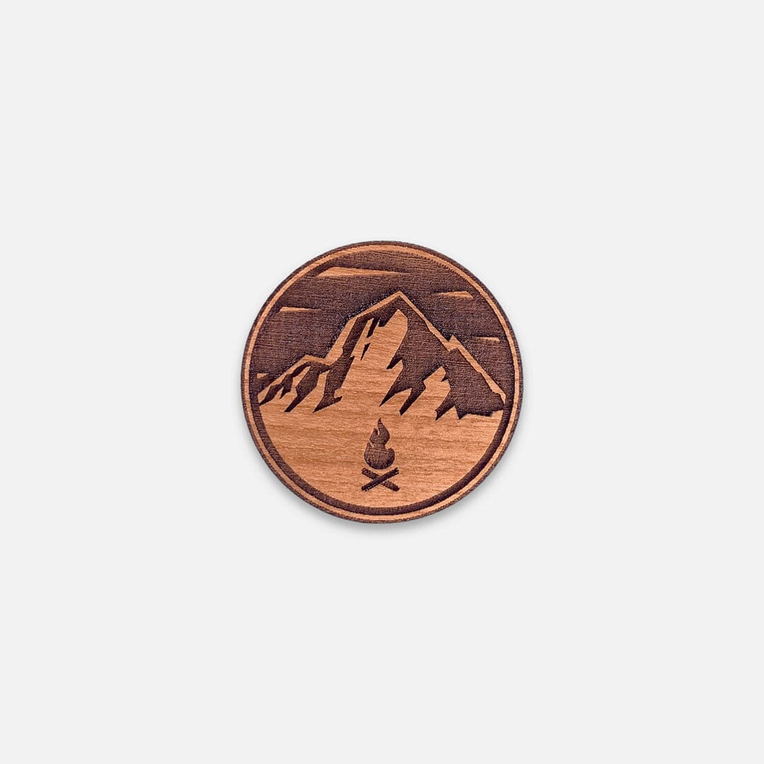 KEYWAY | Mountain Bonfire - High Quality Wooden Pin, Made in Canada