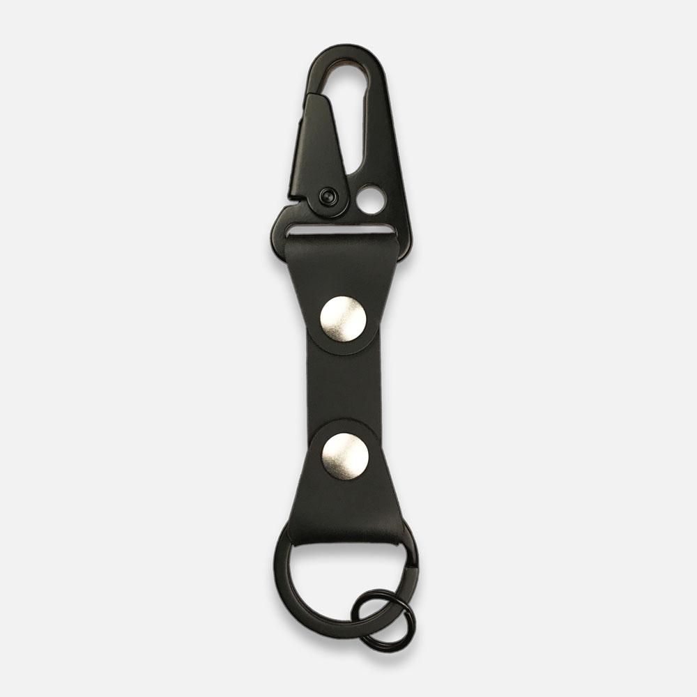 Sling Clip Leather Key Chain - Black