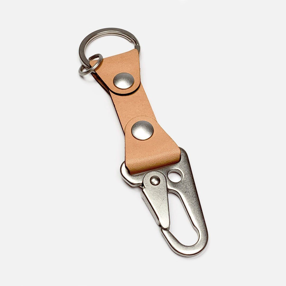 Sling Clip Leather Key Chain - Natural